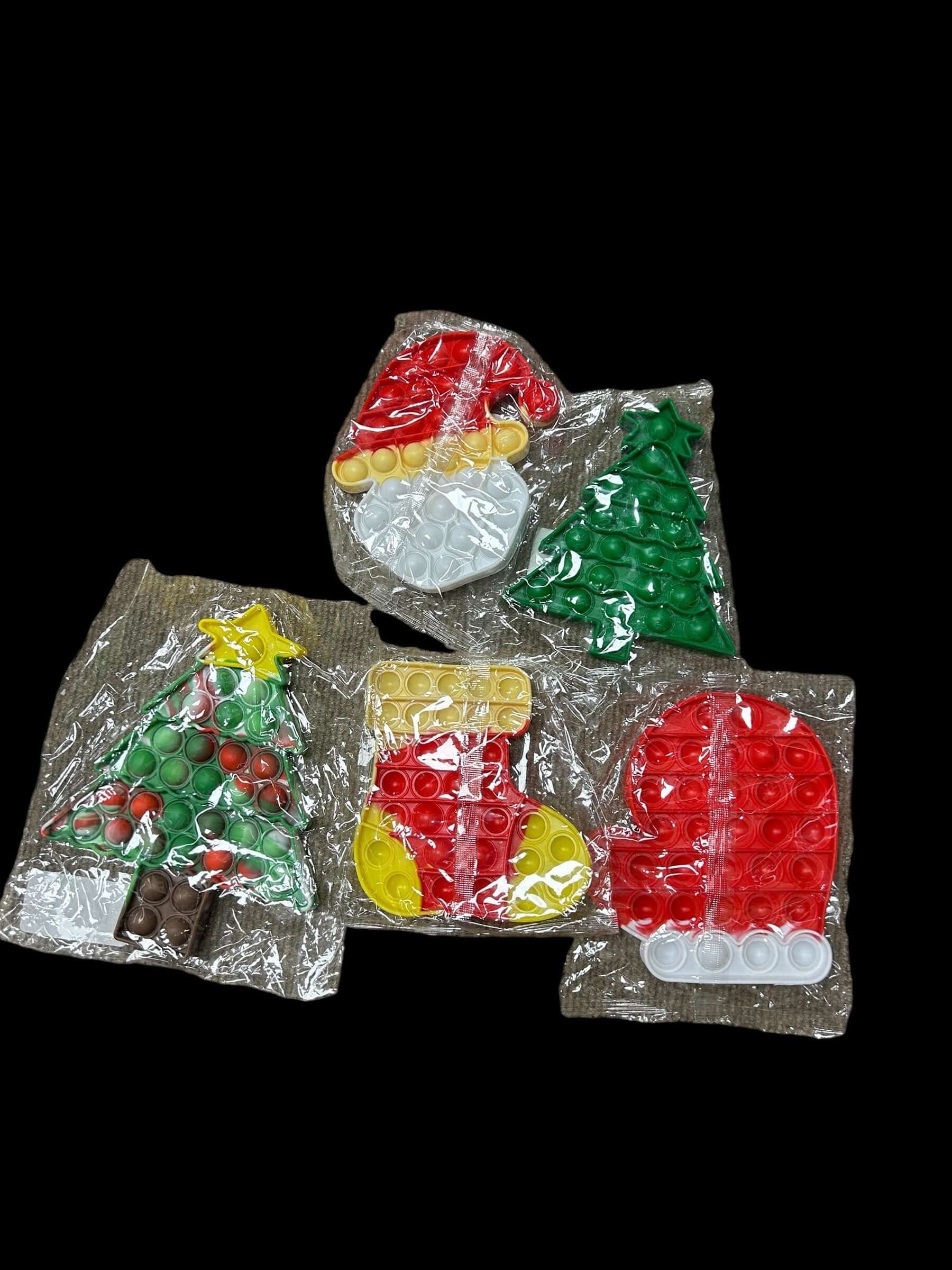 Christmas Mix Pop It Fidget Toys, Assorted